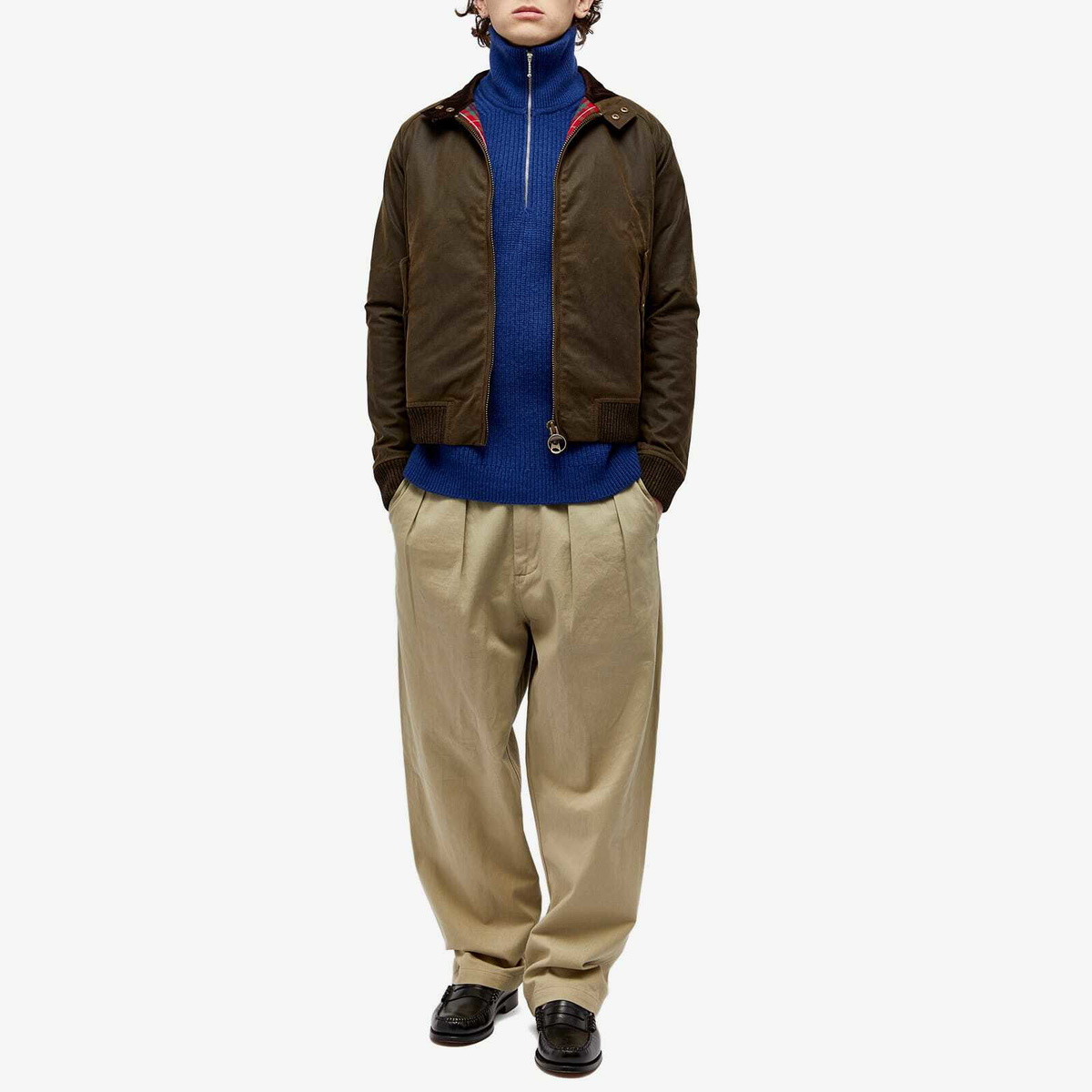 Barbour Men's x Baracuta Yale Wax Jacket in Olive Barbour