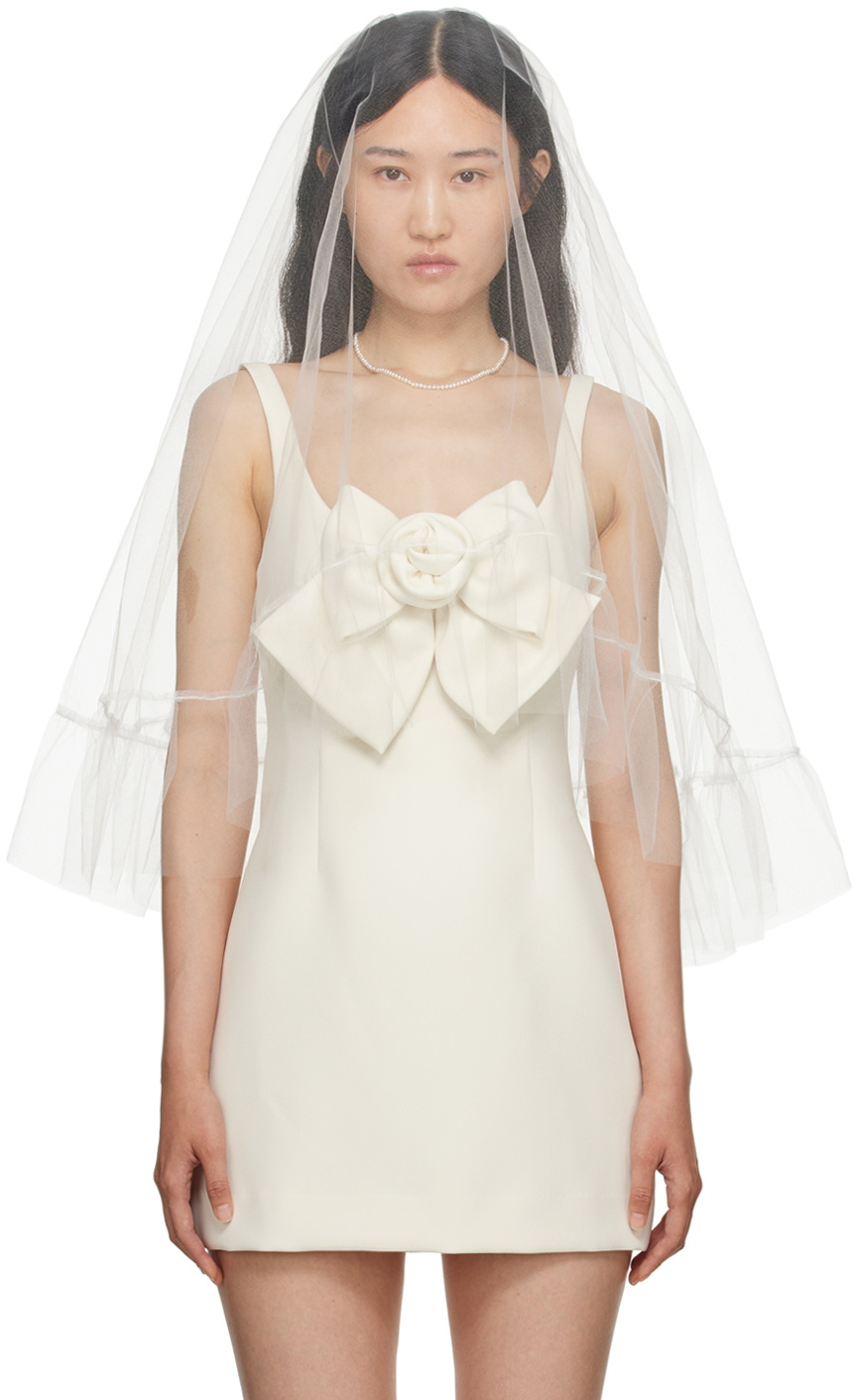 Sandy Liang SSENSE Exclusive White Kim Veil Sandy Liang
