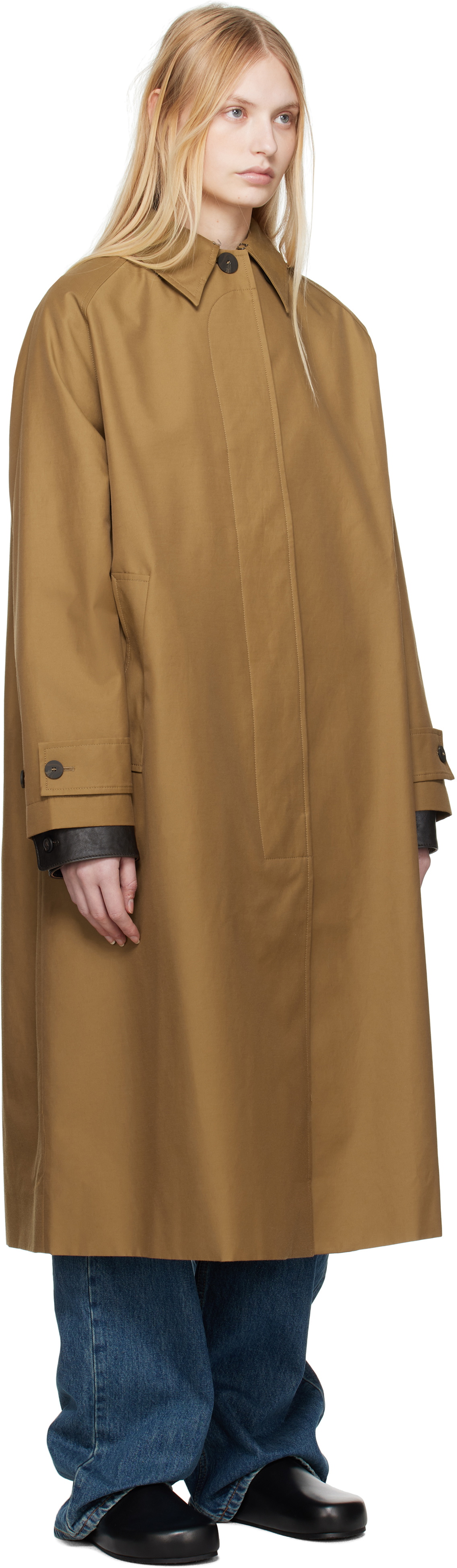 Studio Nicholson Tan Holin Trench Coat Studio Nicholson