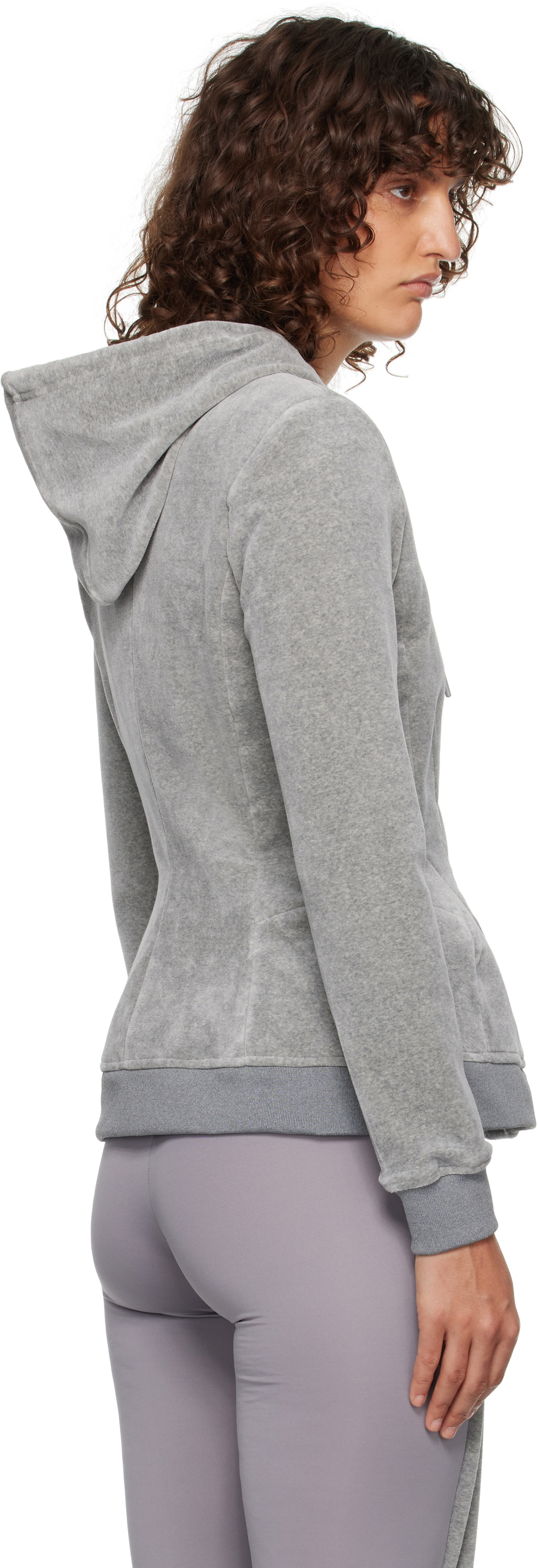 Pushbutton Gray Hourglass Zip-Up Hoodie Pushbutton