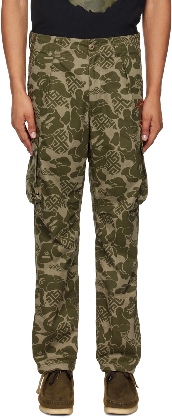 BAPE Khaki Asia Camo Cargo Pants A Bathing Ape