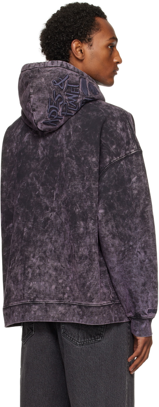 AAPE by A Bathing Ape Purple Half-Zip Hoodie AAPE by A Bathing Ape
