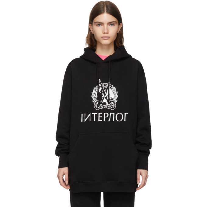 VETEMENTS Black Interpol Hoodie Vetements