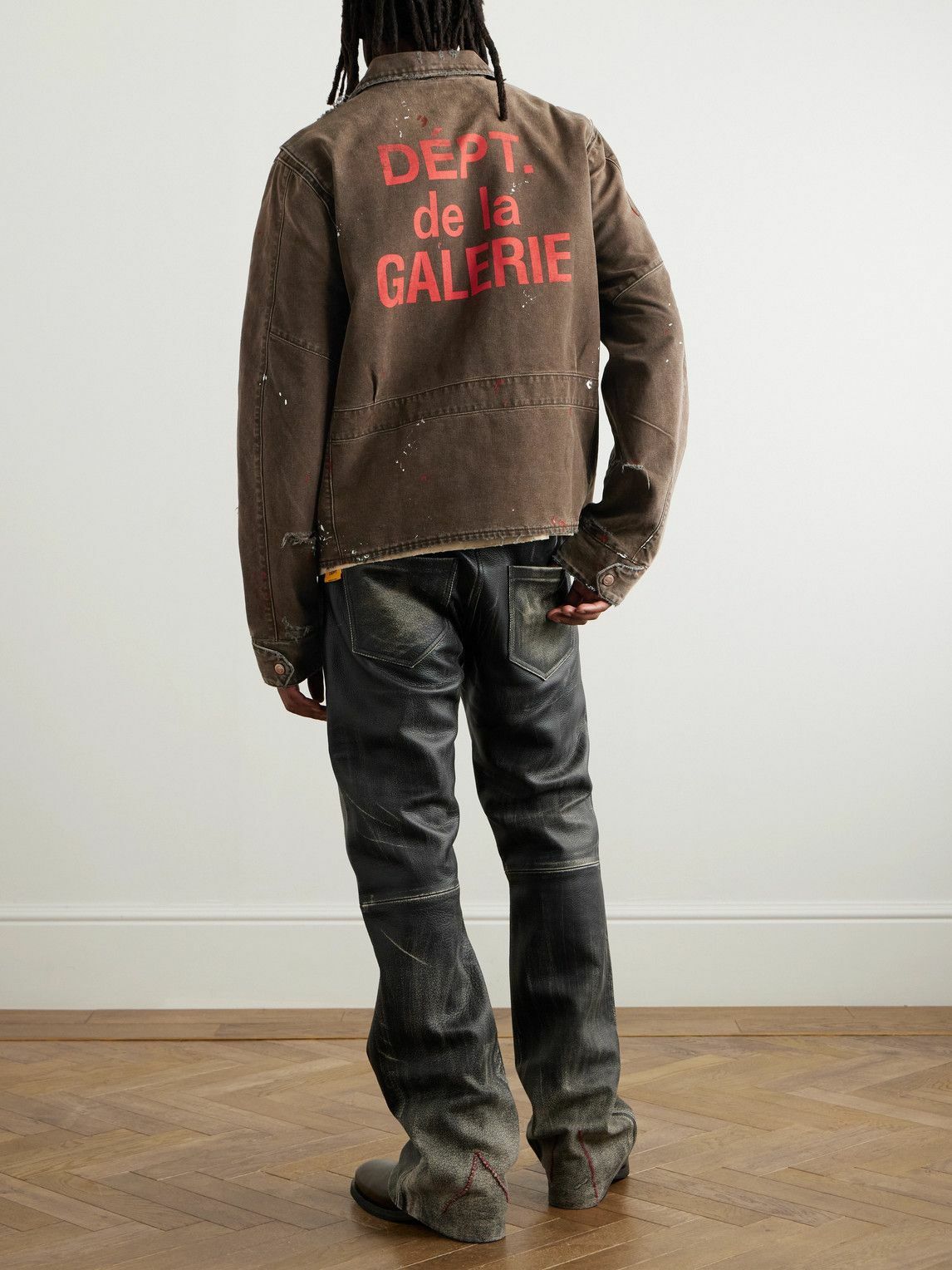 Gallery Dept. - Billy B Paint-Splattered Distressed Coated-Canvas ...
