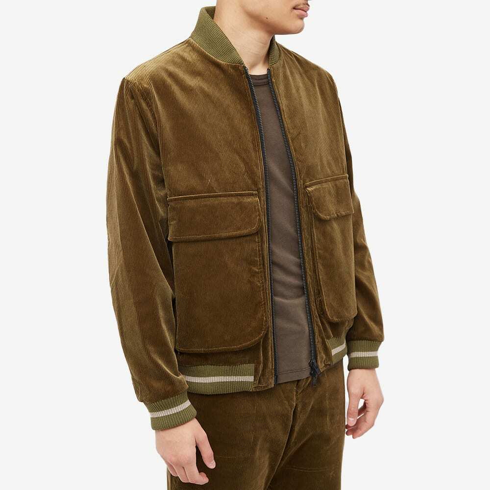 Oliver Spencer Men's Langar Cord Bomber Jacket in Moss Green Oliver Spencer