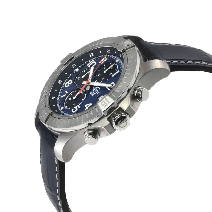 GV2 by Gevril T38 Chronograph Quartz Blue Dial Mens Watch 42805 GV2 by ...