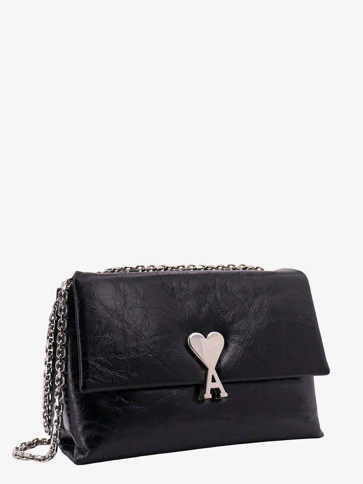 Ami Paris Shoulder Bag Black Womens AMI