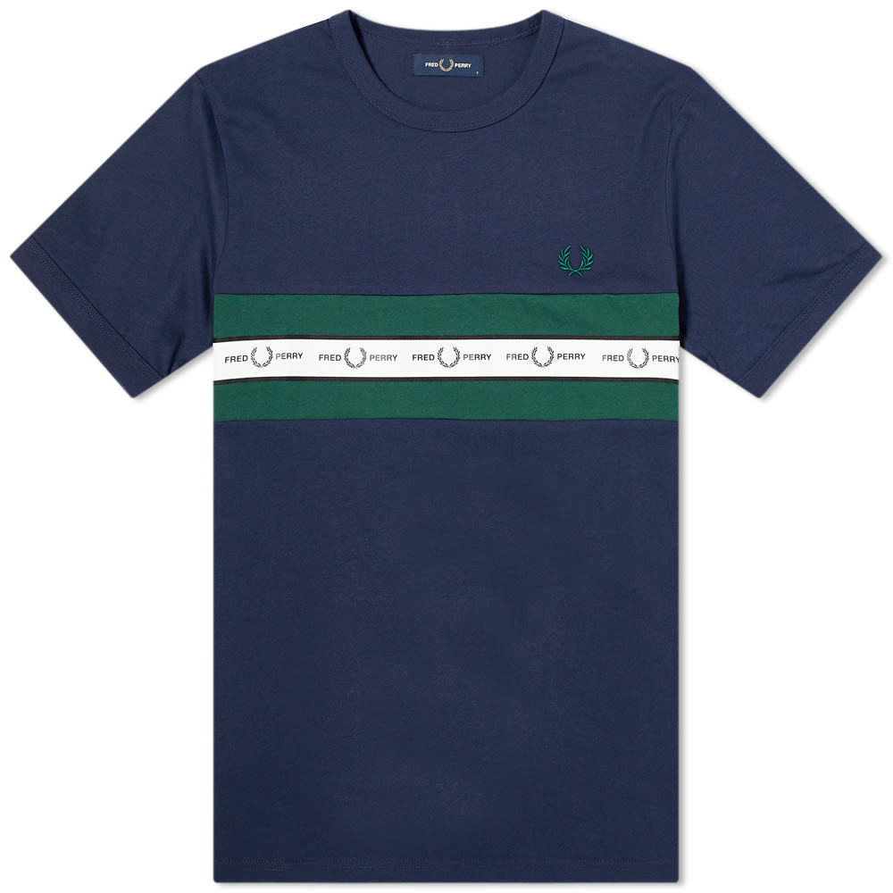 Fred Perry Authentic Taped Chest Logo Tee Fred Perry Authentic