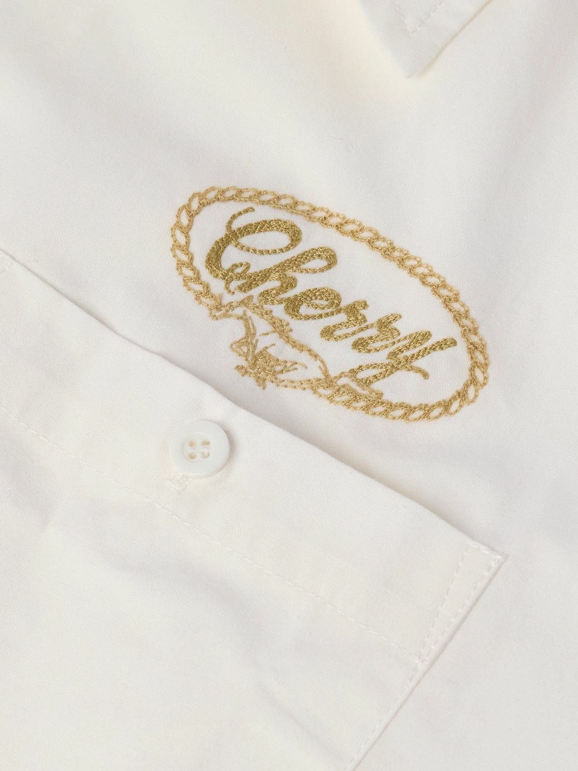 Cherry Los Angeles - Logo-Embroidered Cotton-Poplin Shirt - White CHERRY LA