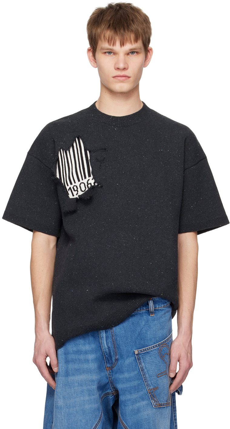 JW Anderson Gray Barcode Sweater JW Anderson