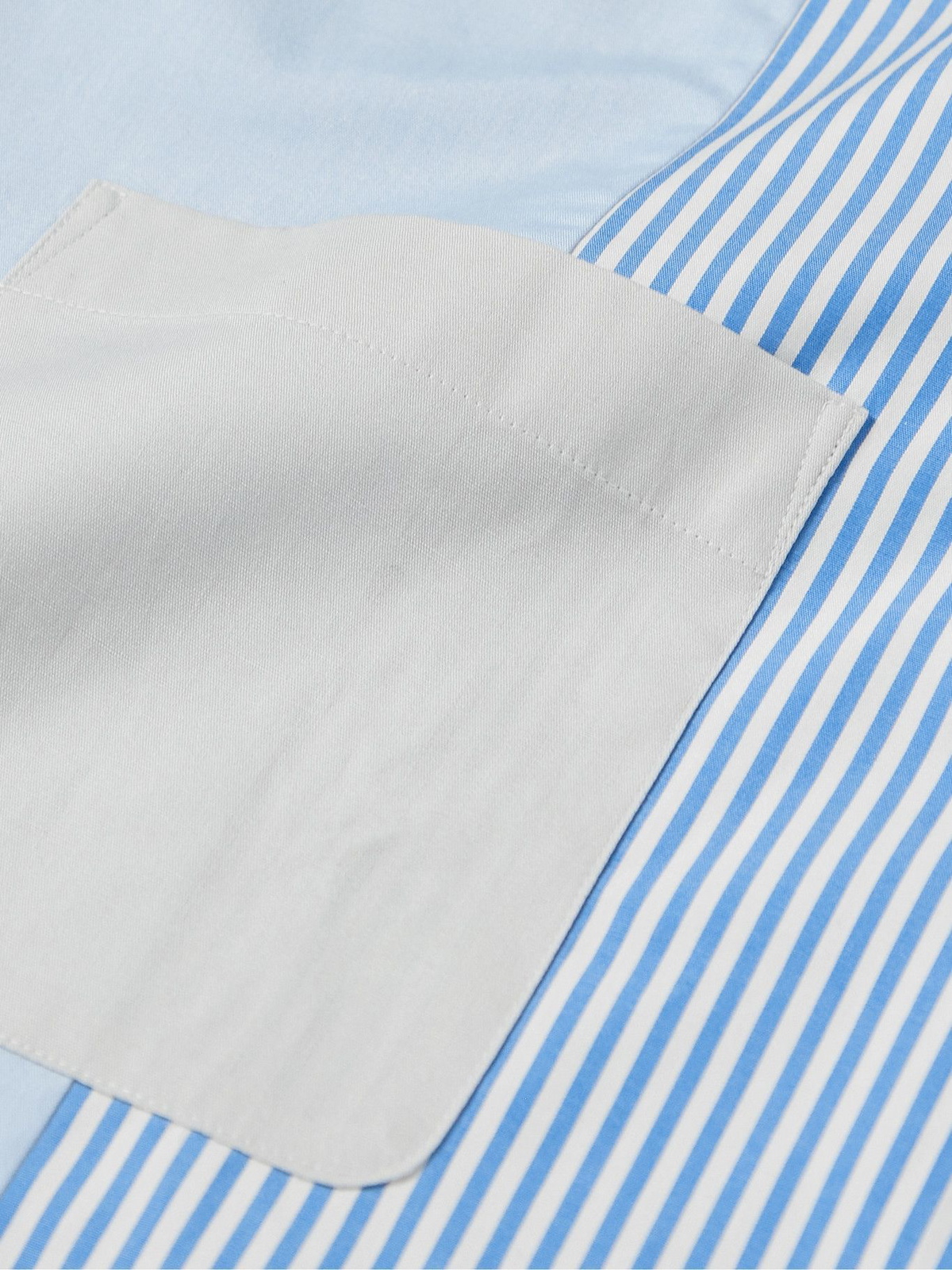 Aloye - Panelled Cotton-Poplin Shirt - Blue Aloye