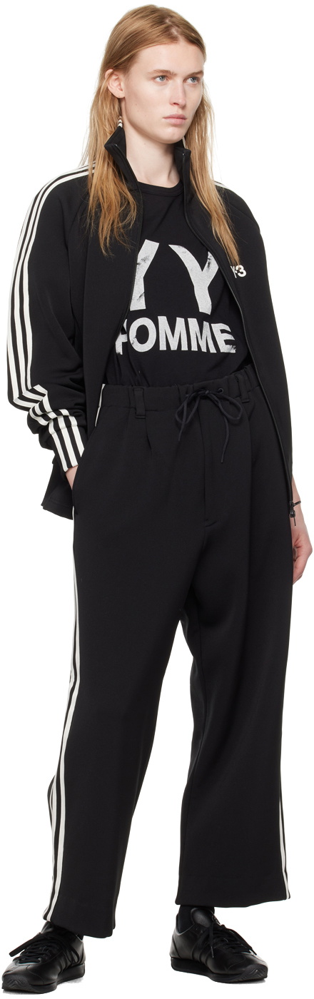 Y-3 Black 3-Stripes Track Pants Y-3