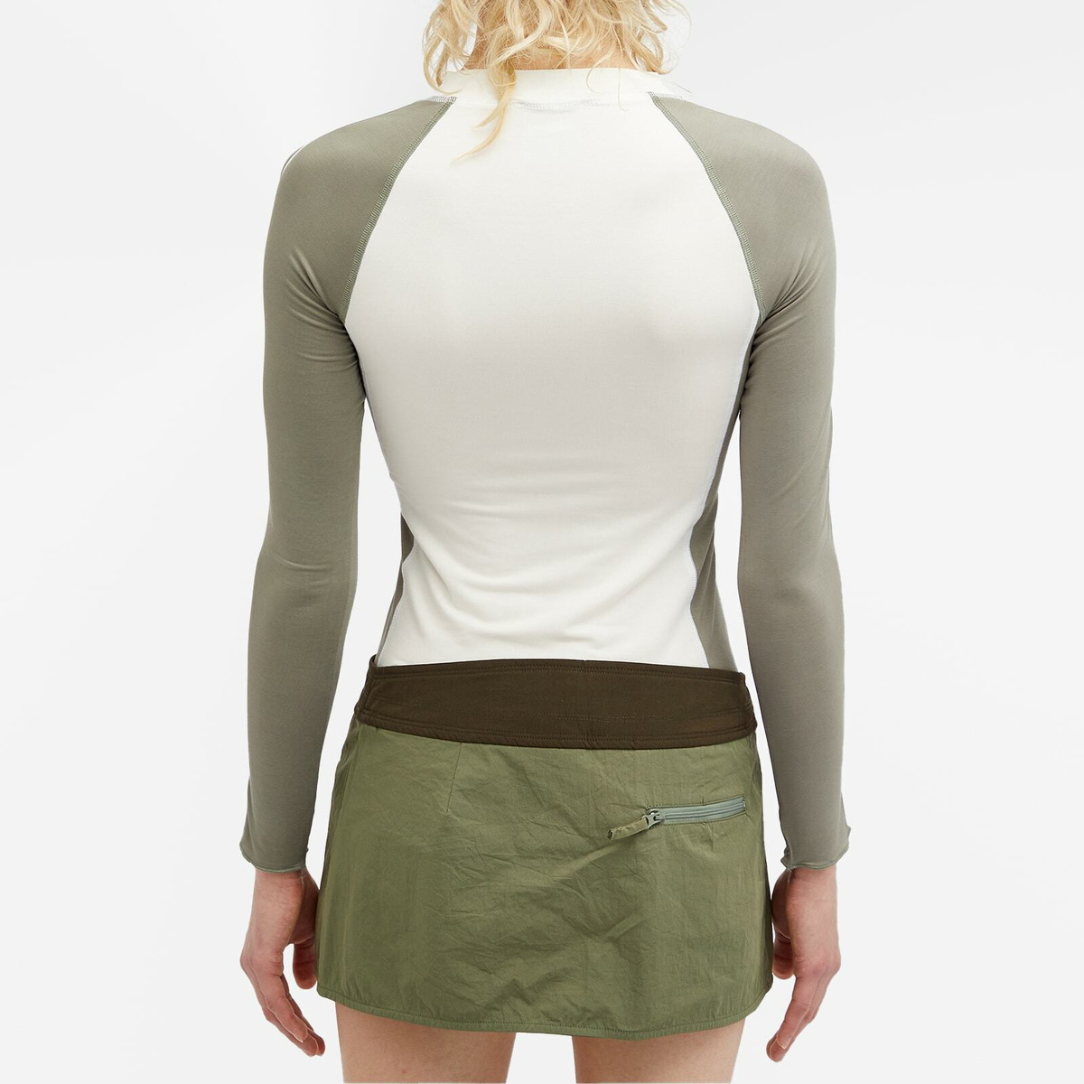 Miaou Women's Madeline Long Sleeve Top in Dove Miaou