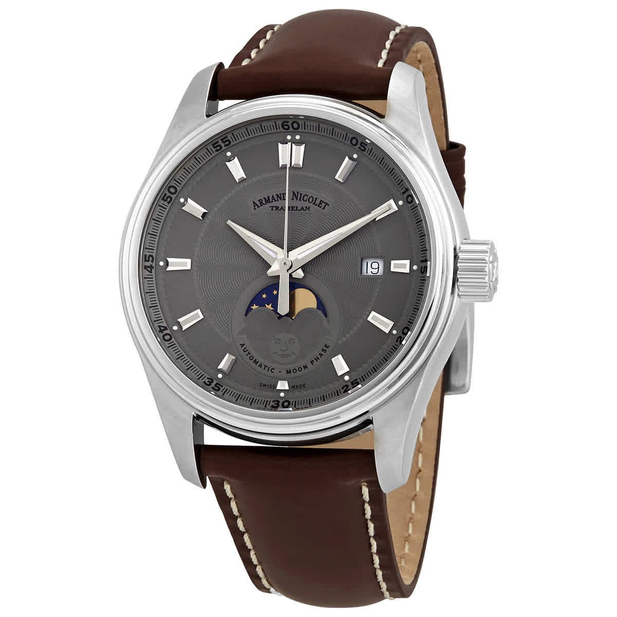 Armand Nicolet MH2 Automatic Grey Dial Mens Watch A640L-GR-P140MR2 ...