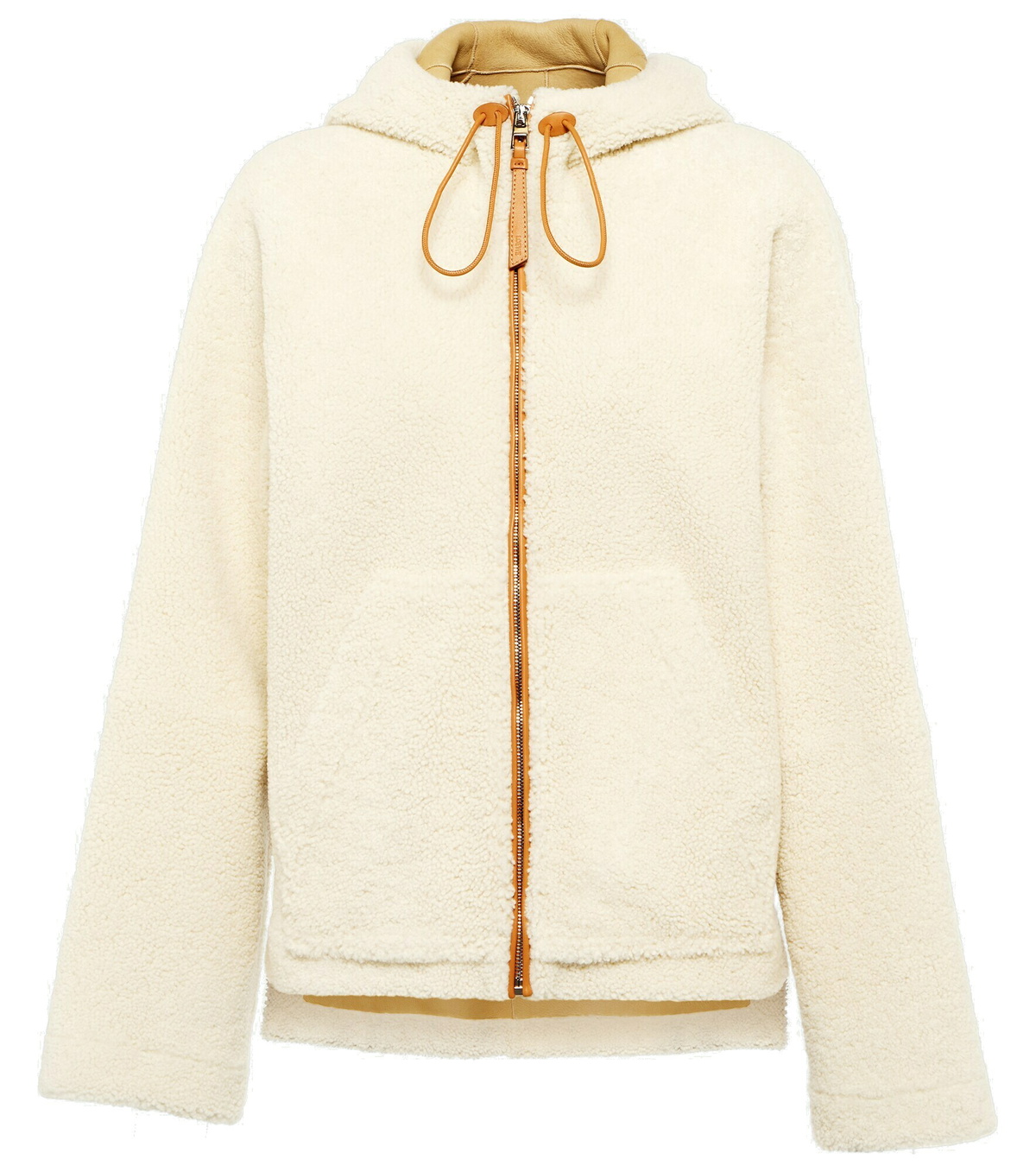 Loewe - Leather-trimmed shearling jacket Loewe