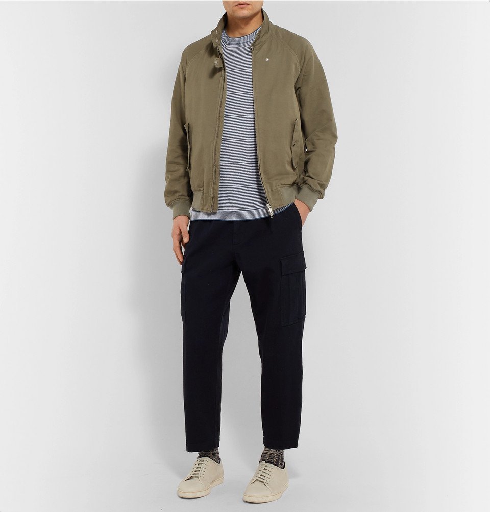 MAN 1924 - Cotton-Blend Twill Bomber Jacket - Green MAN 1924