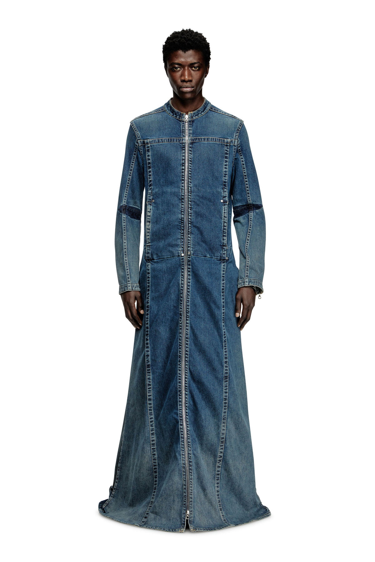 Diesel Extreme coat in Rehab denim - Denim Jackets Mens in Blue Diesel