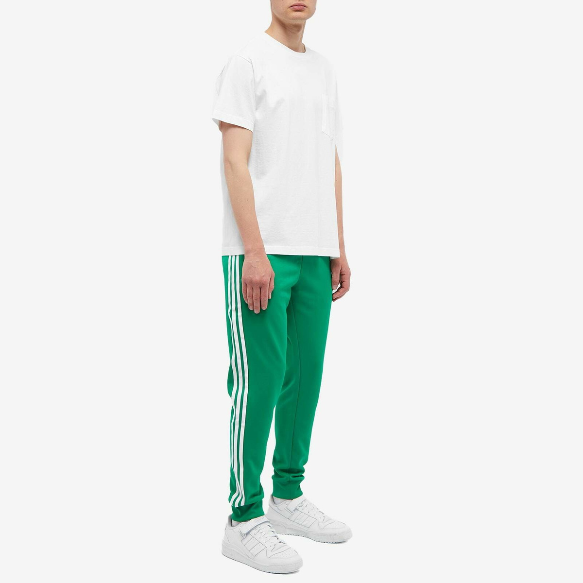 Adidas Men's Superstar Track Pant in Green/White adidas