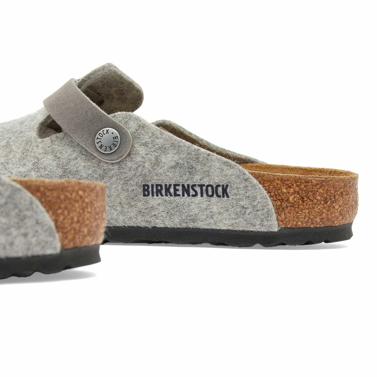 Birkenstock Boston Clog - Light Grey Authentic Felt Birkenstock