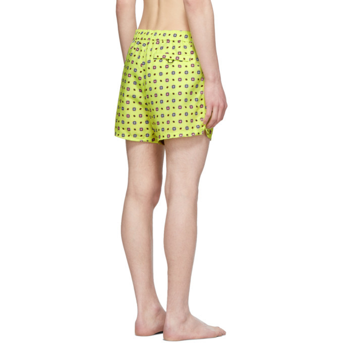 Kenzo Yellow Medallions Logo Swim Shorts Kenzo