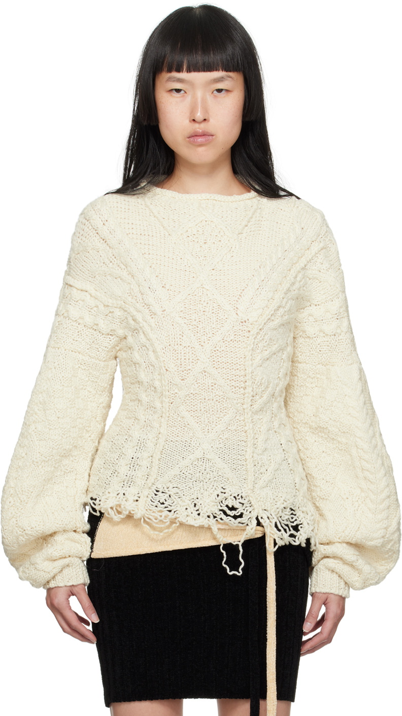 Ottolinger Off-White Deconstructed Sweater Ottolinger