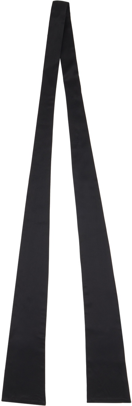 MM6 Maison Margiela Black Logo Scarf MM6 Maison Margiela