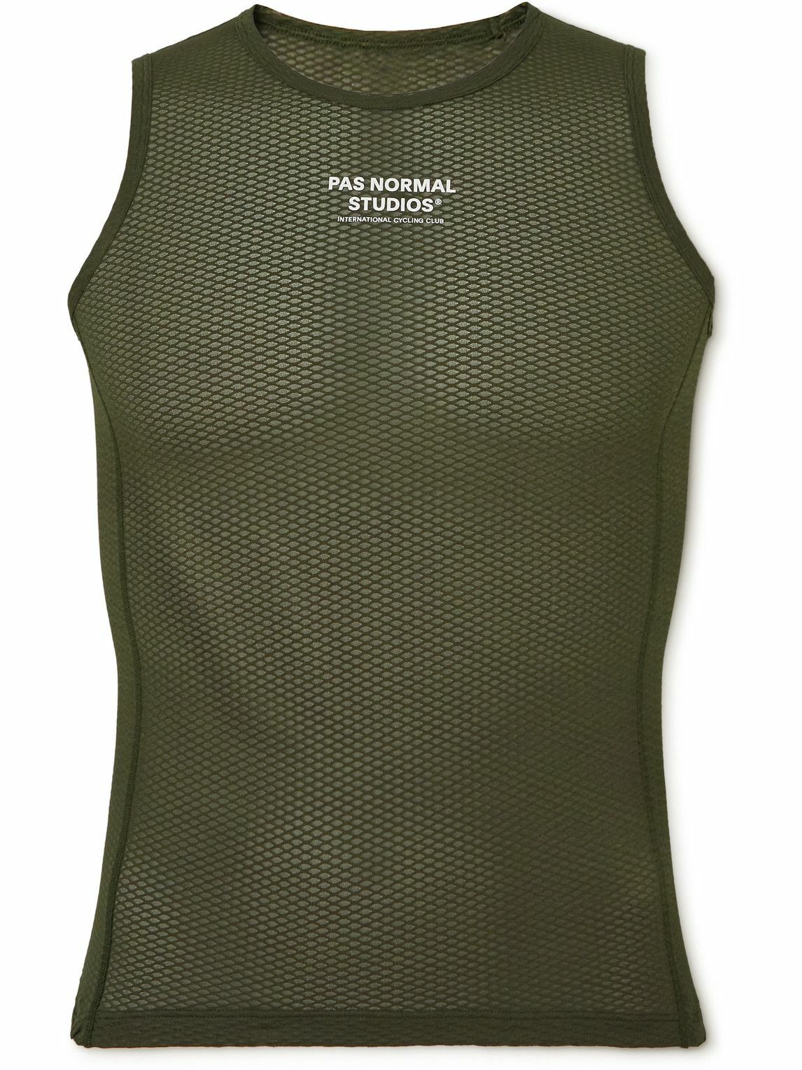 Pas Normal Studios - Logo-Print Stretch-Mesh Base Layer - Green Pas ...