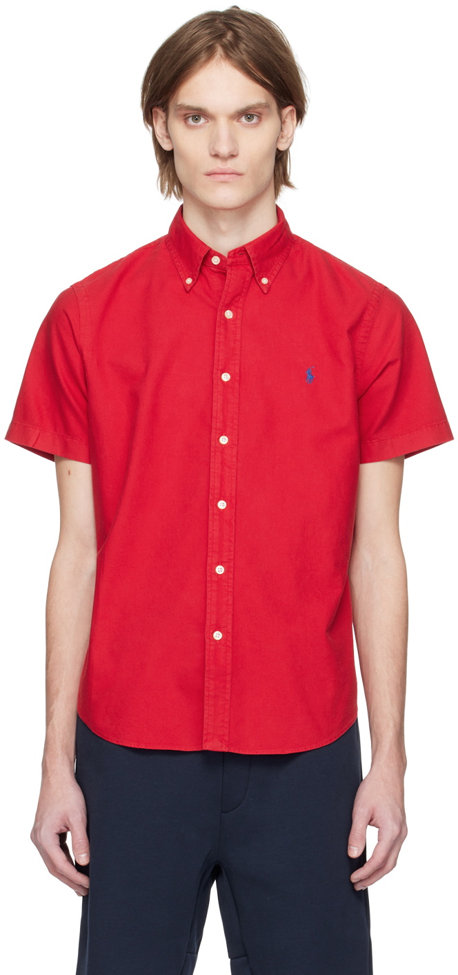 Polo Ralph Lauren Red Garment-Dyed Shirt Polo Ralph Lauren