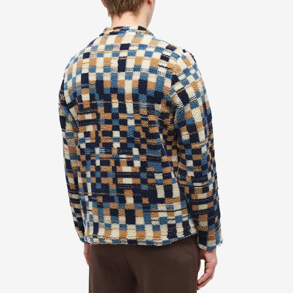 Folk Men's Funnel Fleece in Warp Checkerboard Folk