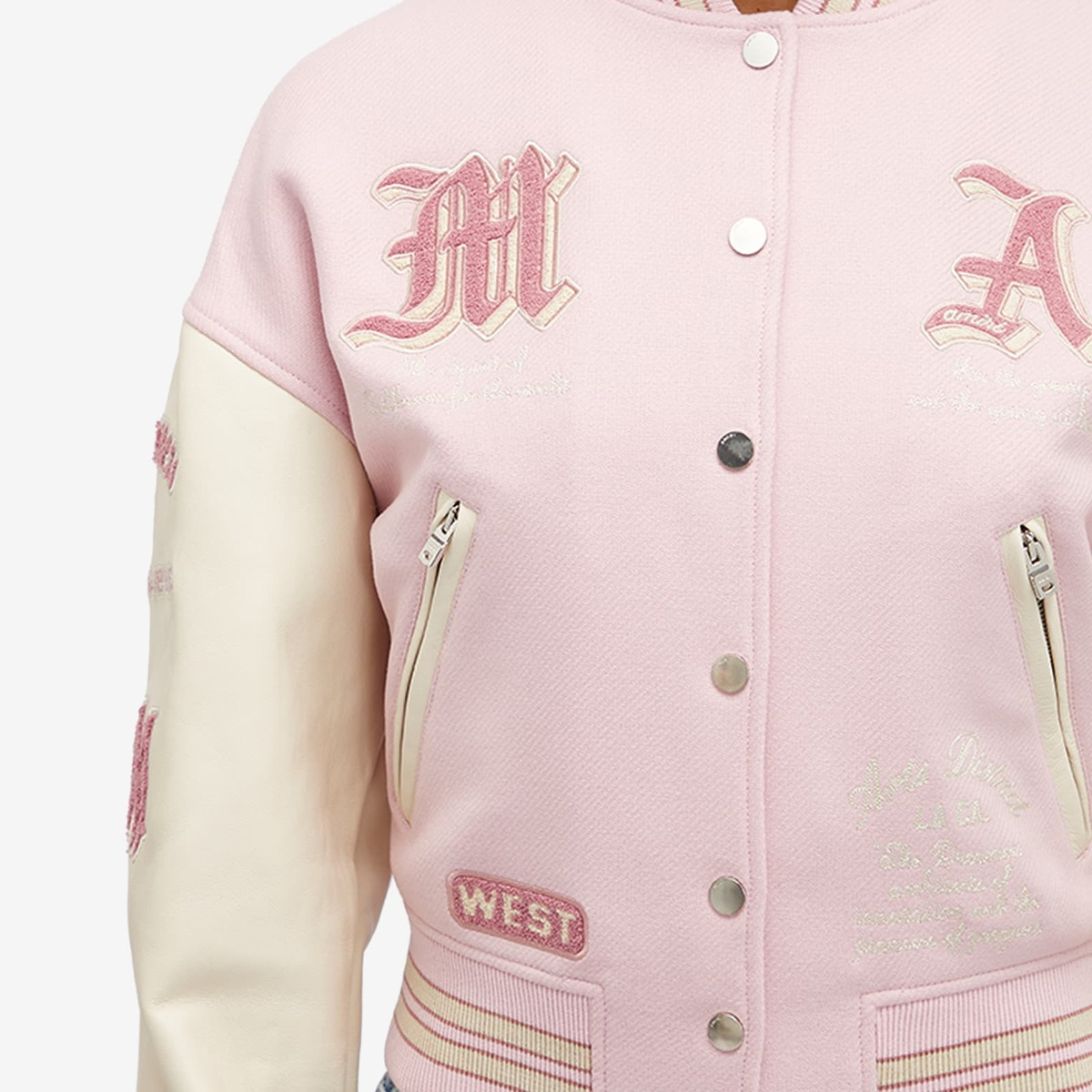 AMIRI Women's Dream Team Varsity Jacket in Pink Amiri