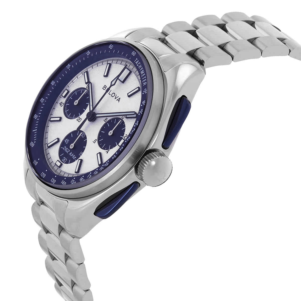 Bulova Lunar Pilot Archive Chronograph Quartz Silver Dial Mens Watch ...