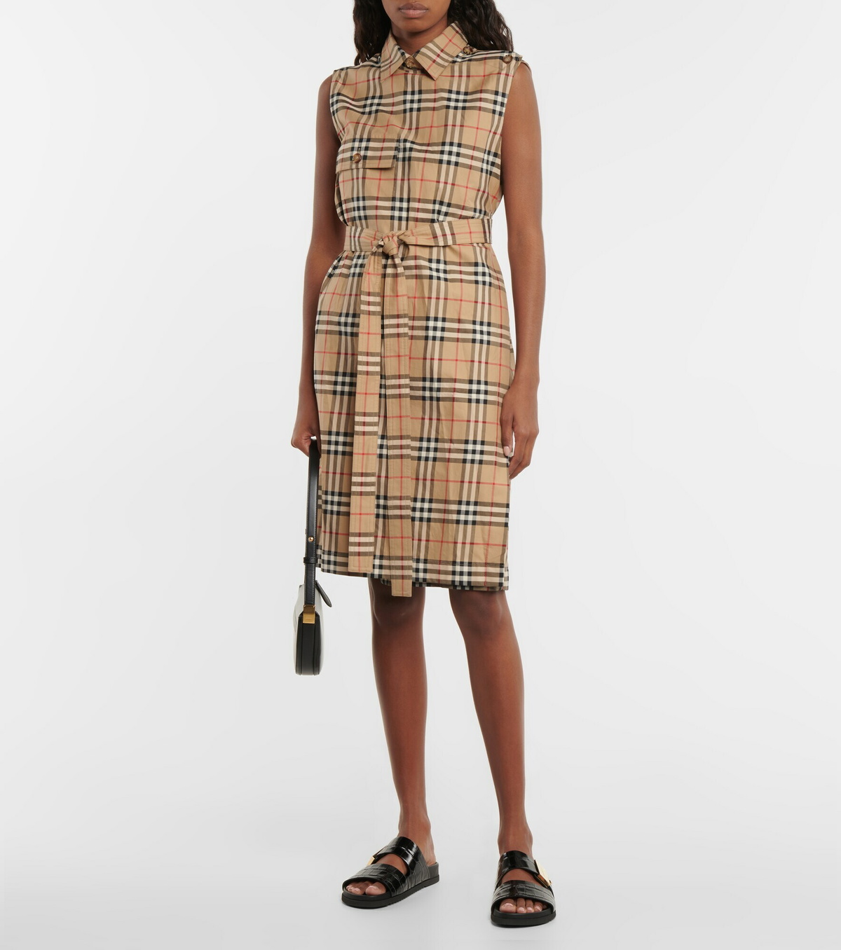 Burberry - Croc-effect leather sandals Burberry