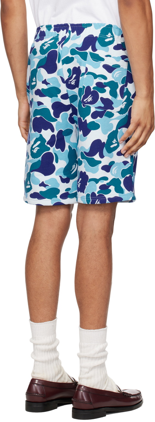 BAPE Blue ABC Camo Shark Shorts A Bathing Ape