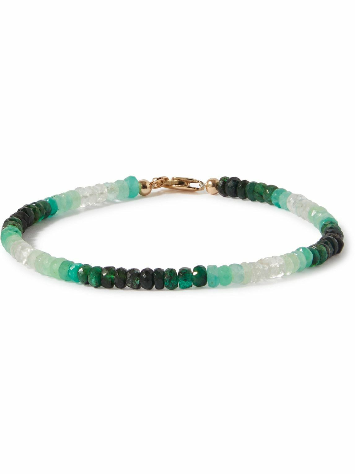 Roxanne First - Gold Emerald Beaded Bracelet - Green Roxanne First