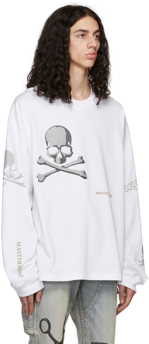 mastermind JAPAN White Cotton Sweater mastermind JAPAN