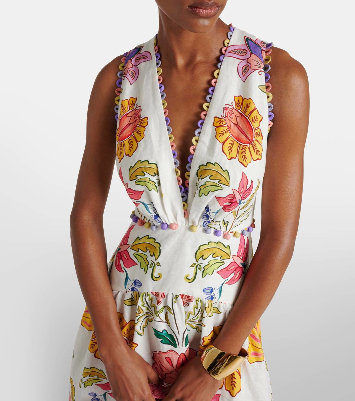 Farm Rio Floral Insects linen midi dress Farm Rio