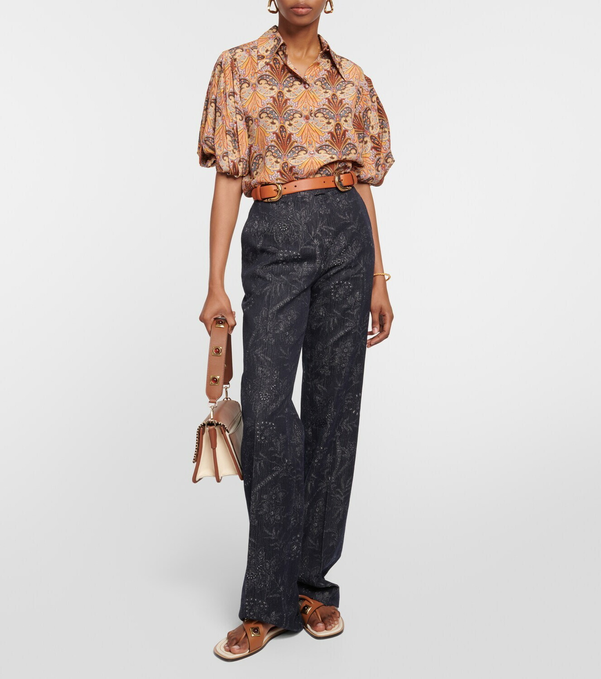 Etro Printed silk top Etro