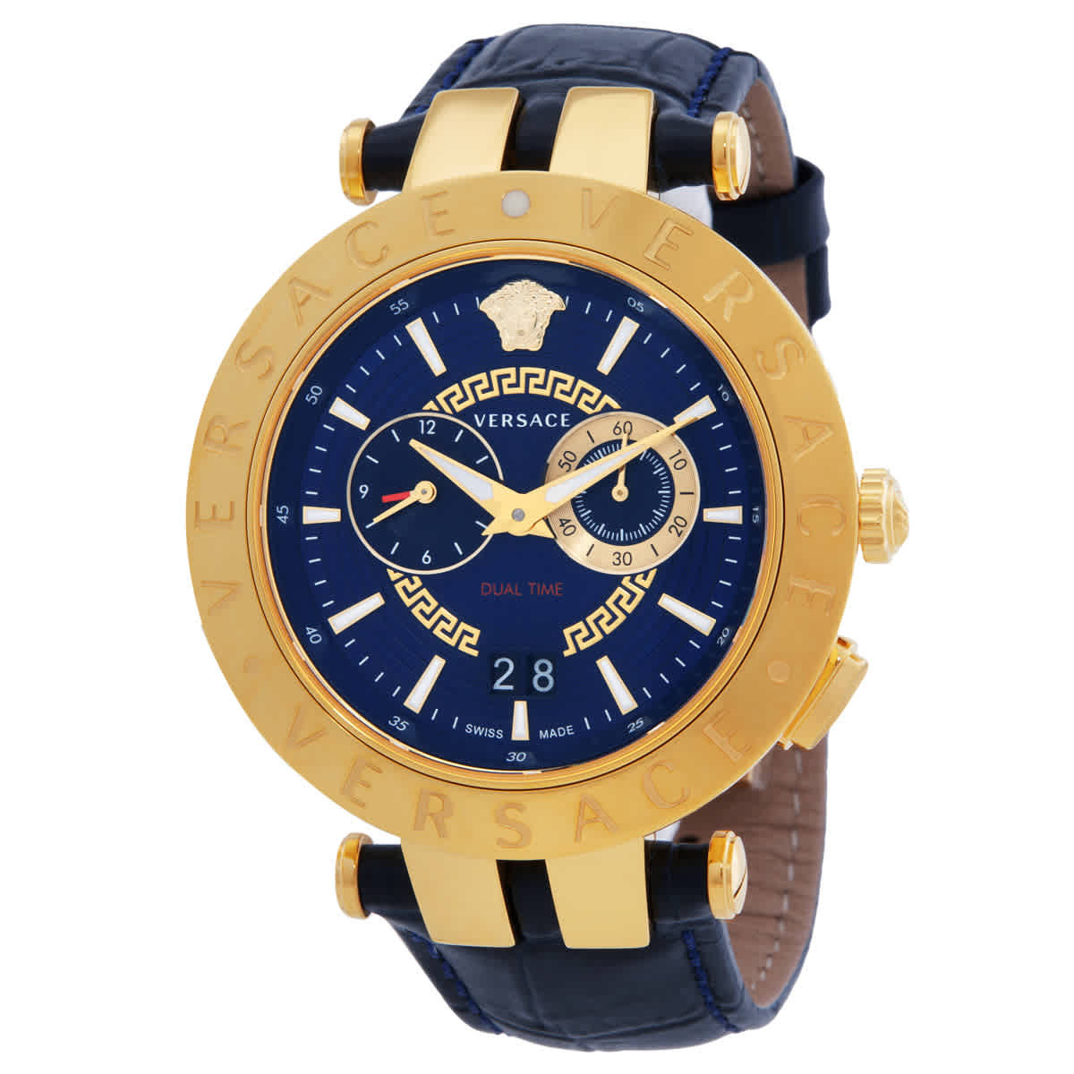 Versace V-Race Quartz Blue Dial Mens Watch VEBV00219 Versace