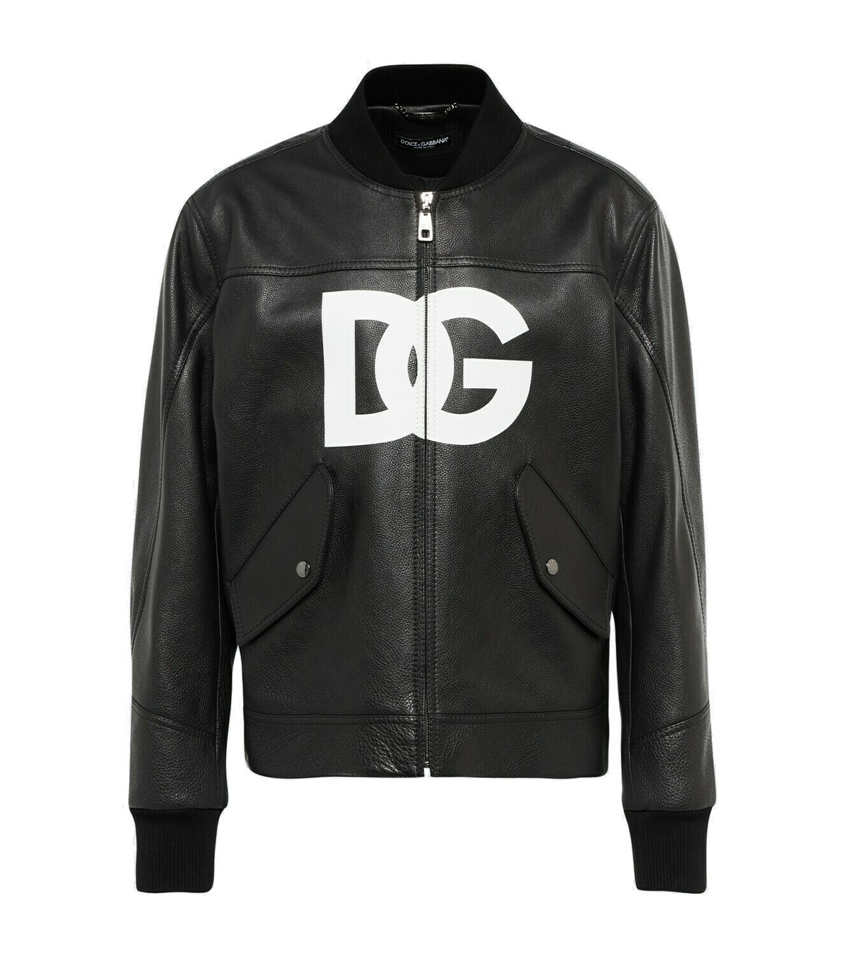 Dolce&Gabbana - DG leather bomber jacket Dolce & Gabbana