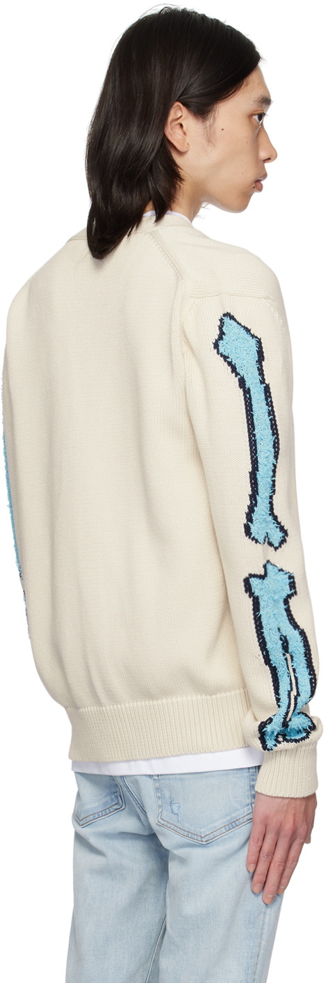 AMIRI Off-White Bones Cardigan Amiri