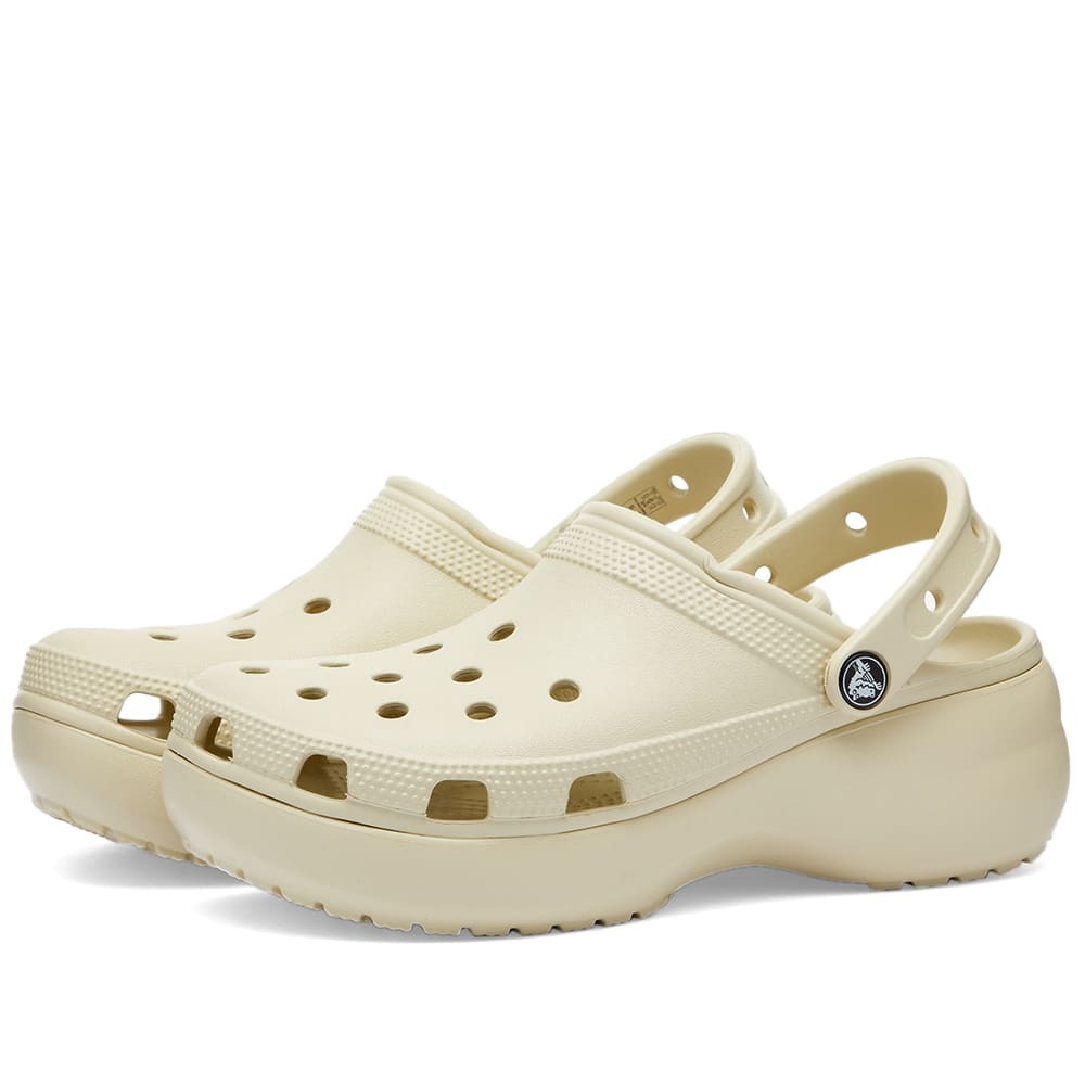 Crocs Women's Classic Platform Clog in Bone Crocs