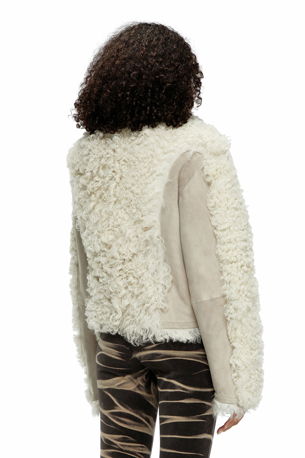 Diesel Shearling jacket - Leather jackets Womens in White Diesel