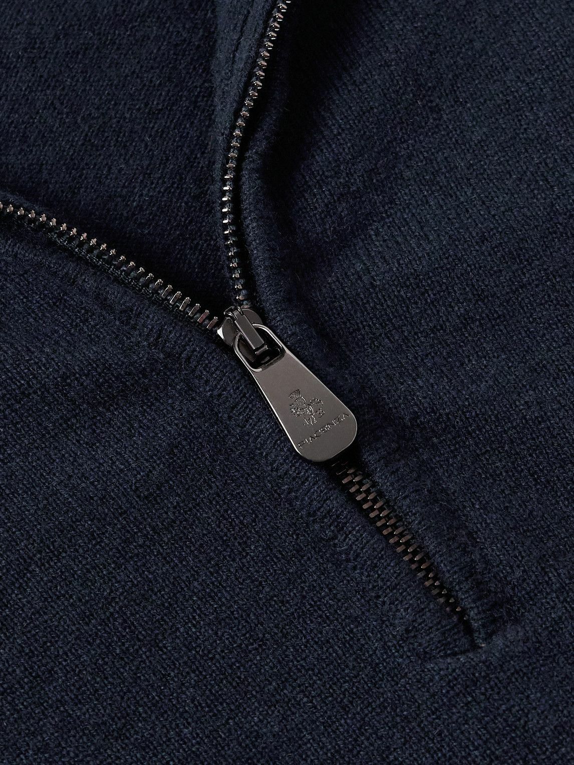 PIACENZA 1733 - Cashmere Half-Zip Sweater - Black Piacenza Cashmere
