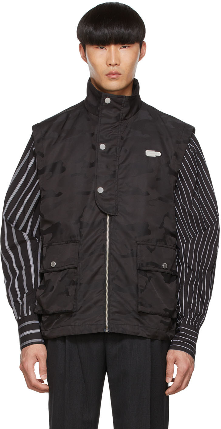 Feng Chen Wang Black Polyester Vest Feng Chen Wang