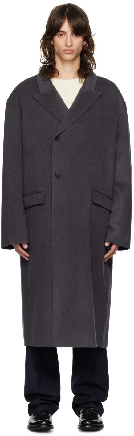The Frankie Shop Gray Paxton Wool Coat The Frankie Shop