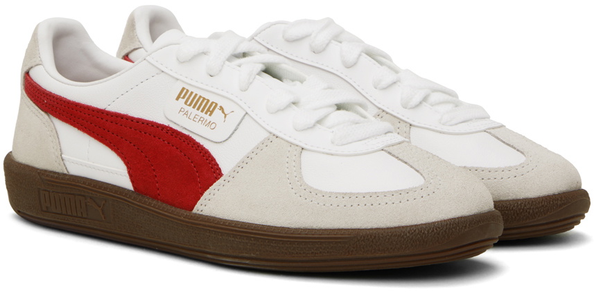 PUMA White & Gray Palermo Sneakers Puma