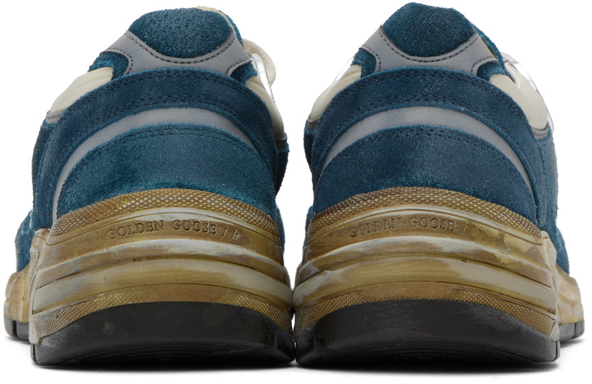 Golden Goose Beige & Blue Dad-Star Sneakers Golden Goose Deluxe Brand