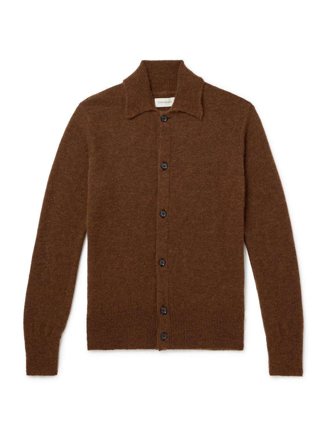Oliver Spencer - Britten Knitted Cardigan - Brown Oliver Spencer