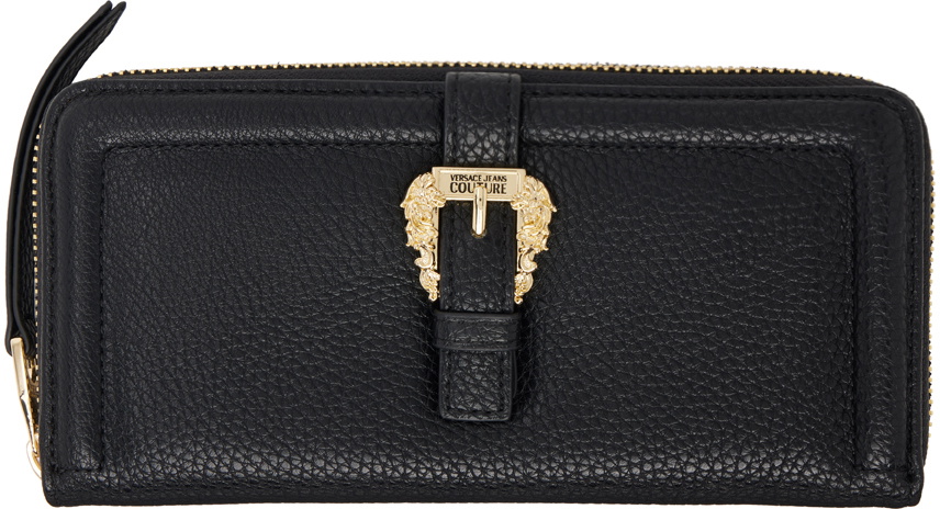 Versace Jeans Couture Black Zip Wallet Versace