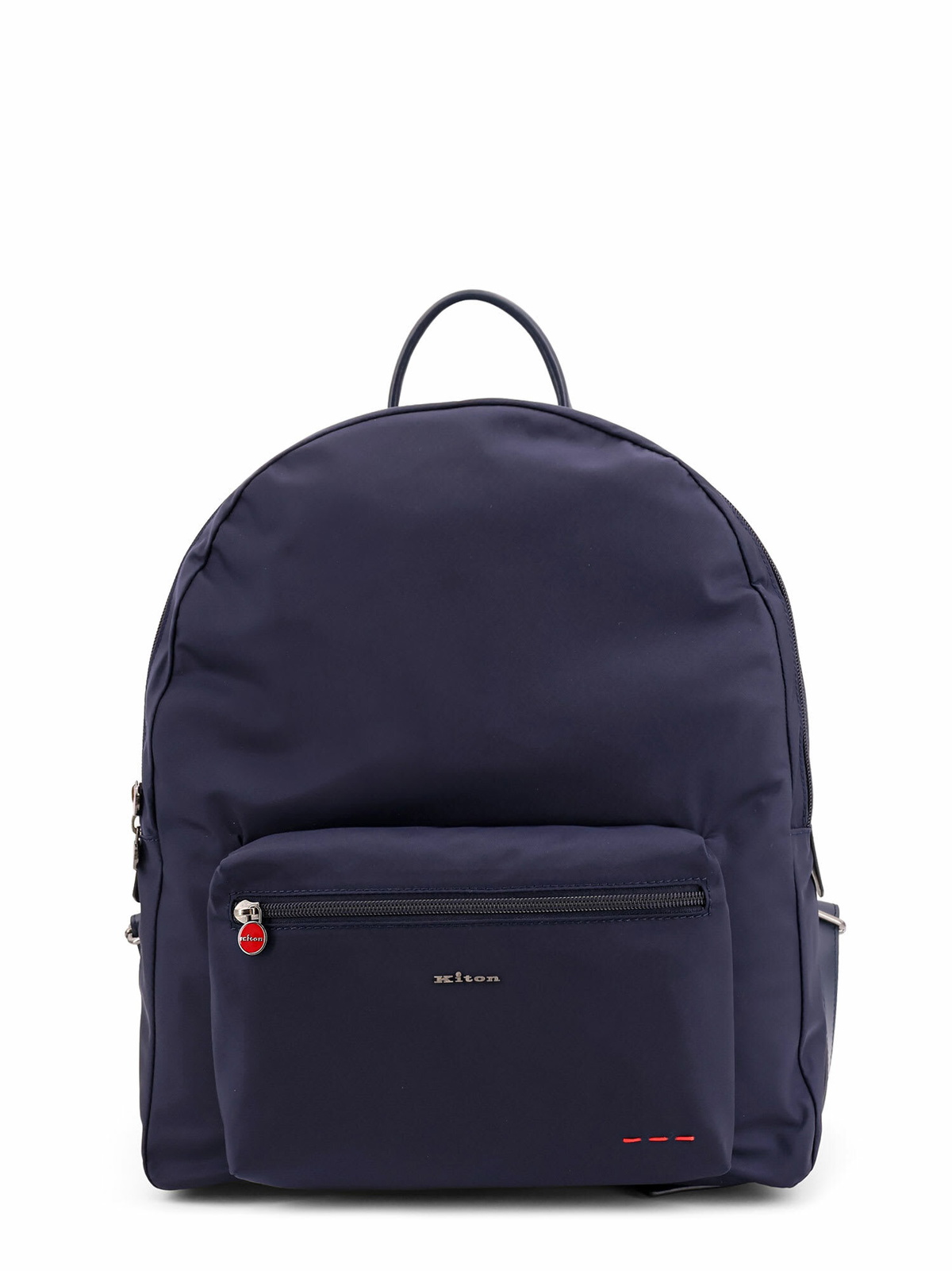 Kiton Nylon Backpack With Metal Logo On The Bottom Kiton